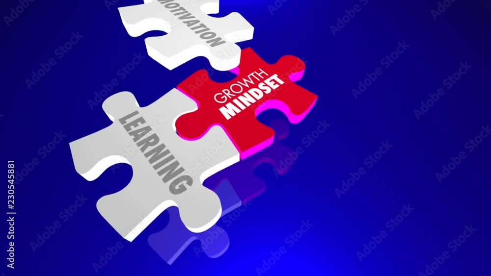 Growth Mindset Puzzle Learning Motivation Development Experience 3d ...