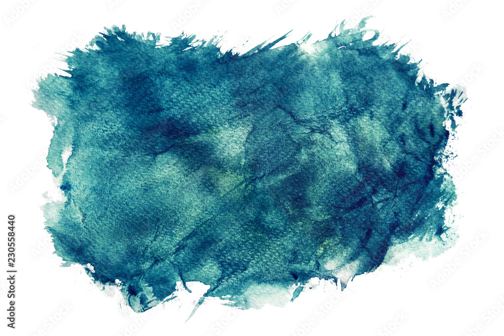 dark blue watercolor isolated on white backgrounds, hand painting on ...