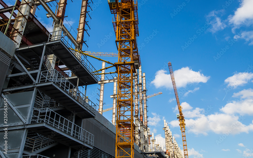 Multi-storey building under construction (new residential complex on ...