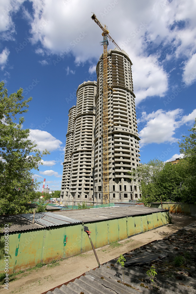 multi-storey building under construction, high multi-storey future ...