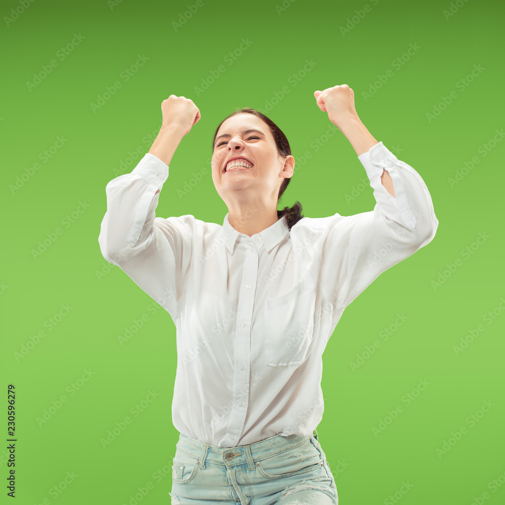 I won. Winning success happy woman celebrating being a winner. Dynamic ...