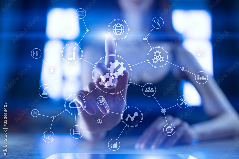 Data integration diagram and process automation business internet ...