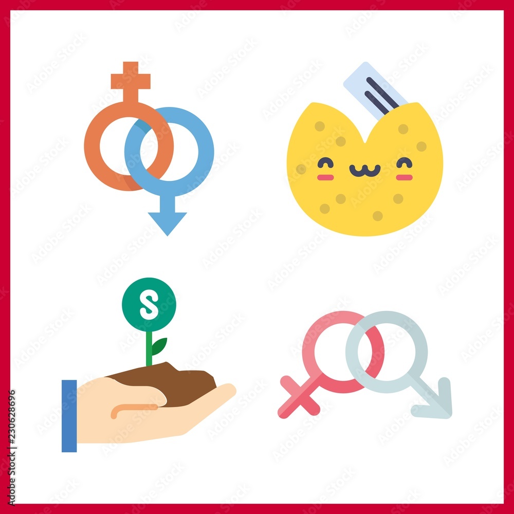 4 idea icon. Vector illustration idea set. genders and growth icons for ...