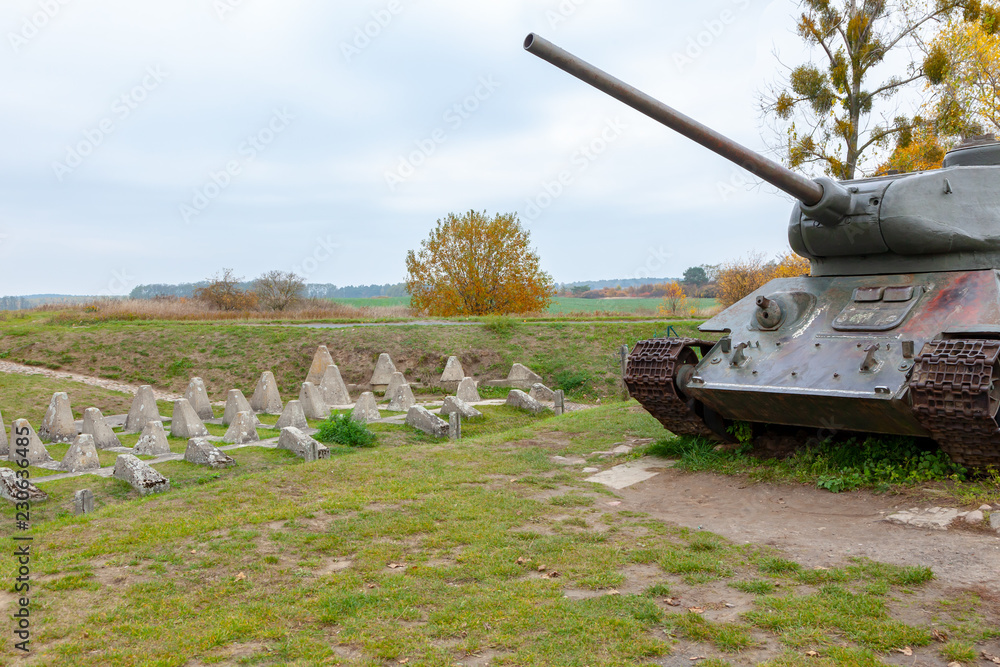Polen Ostwall-Museum Panzersperren T34 Panzer, Oder-Warthe-Bogen ...