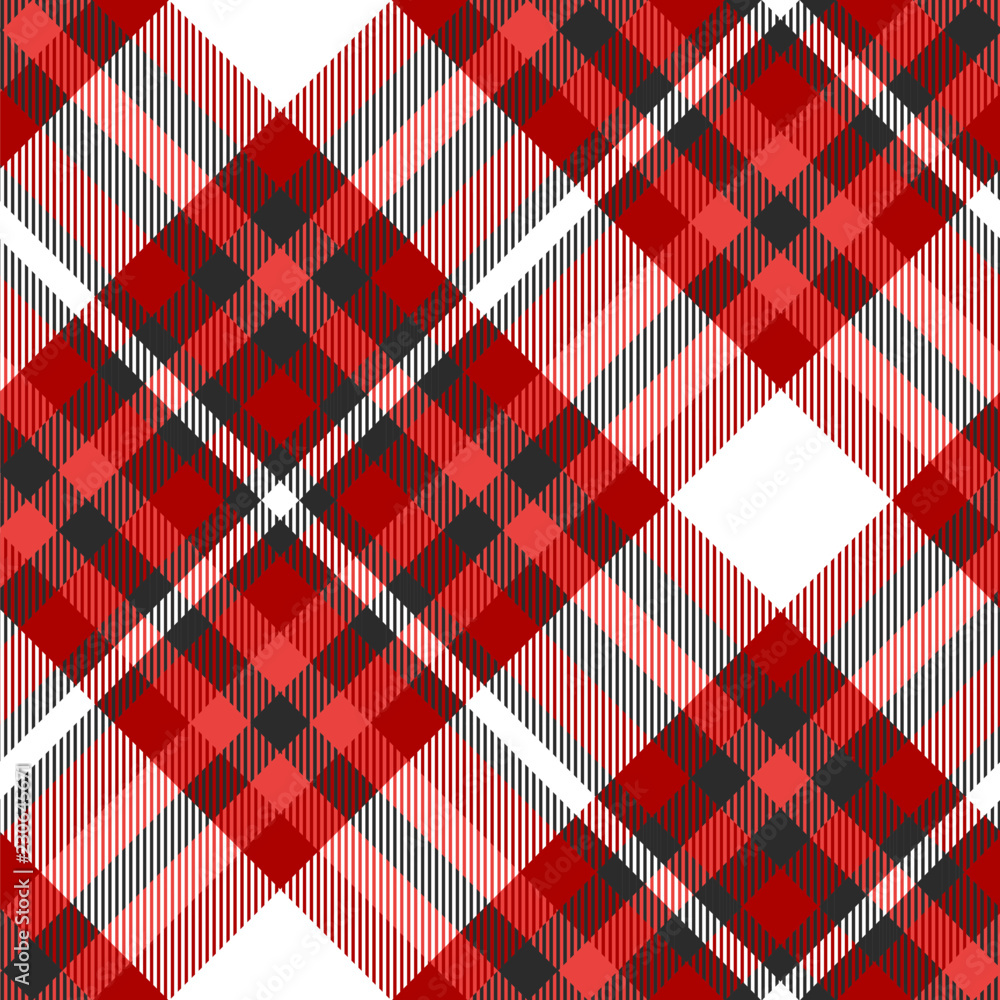 Plaid pattern in shades of red, black and white. Seamless fabric ...
