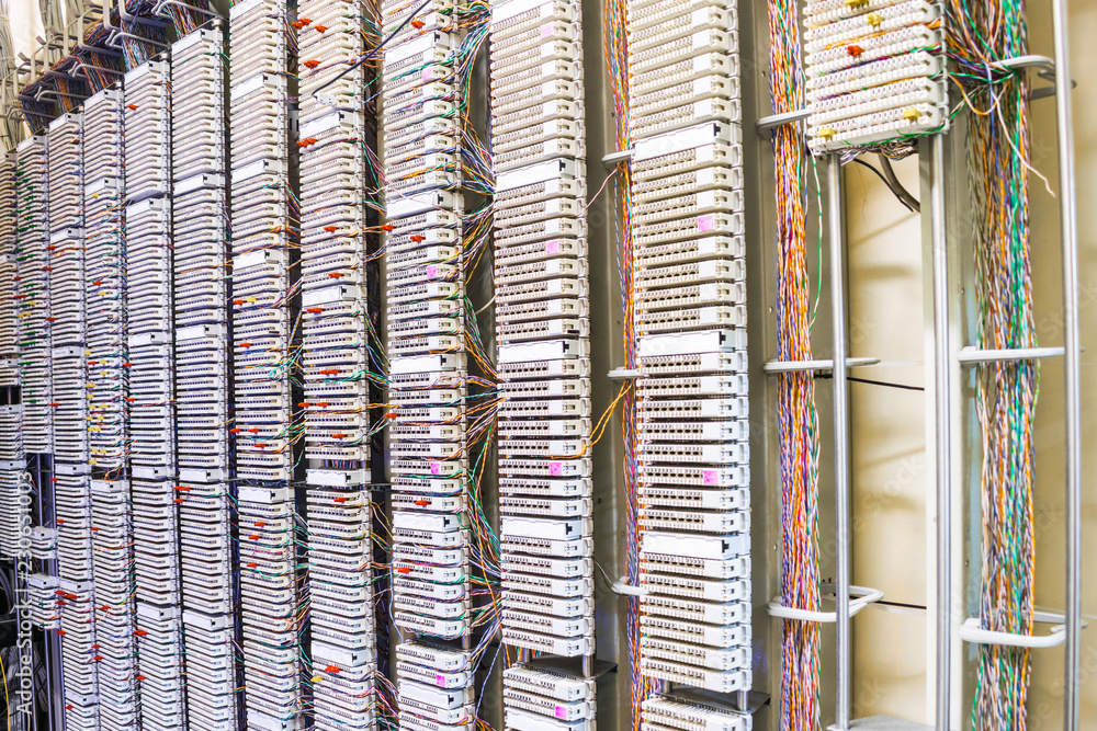 The telephone switchboard is located in the server room. Patch panel ip ...