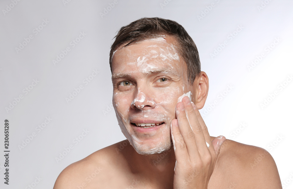 Washing Face With Soap