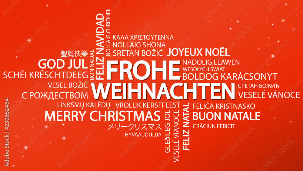 Word Cloud Merry Christmas in German Stock Vector Adobe Stock