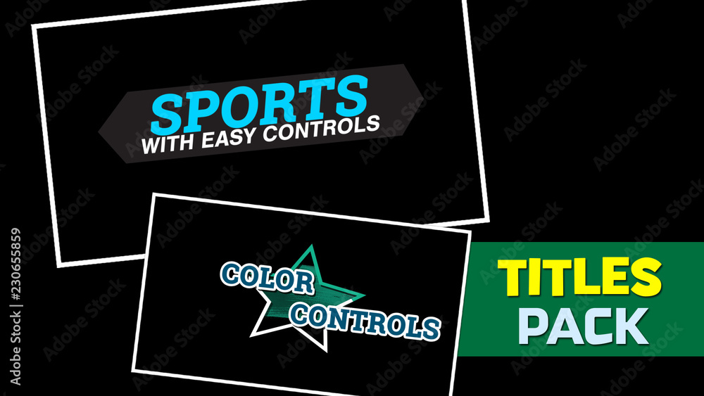 Starry and Sporty Titles Stock Template | Adobe Stock