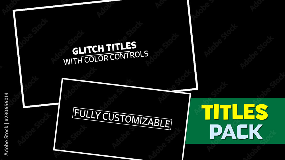 Glitch Text Title Stock Template | Adobe Stock