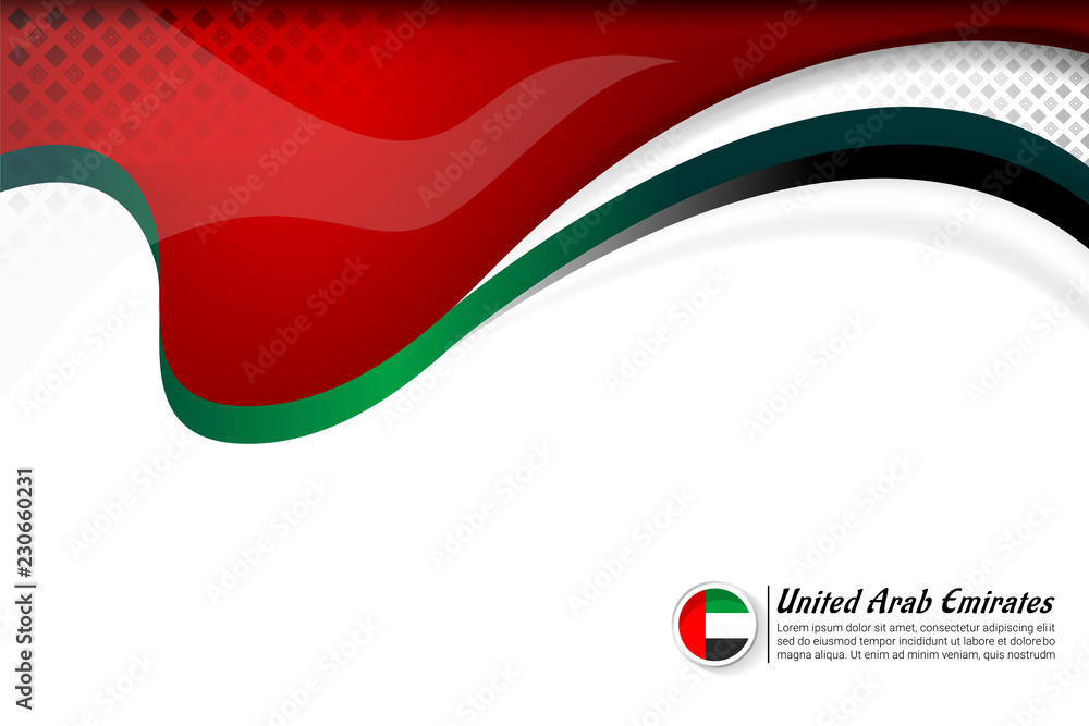 United Arab Emirates Banner Background Concept for Independence ...