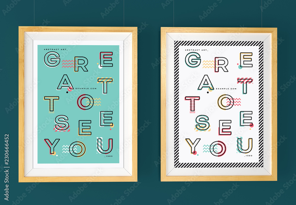 Poster Layout with Disjointed Typography Stock Template | Adobe Stock