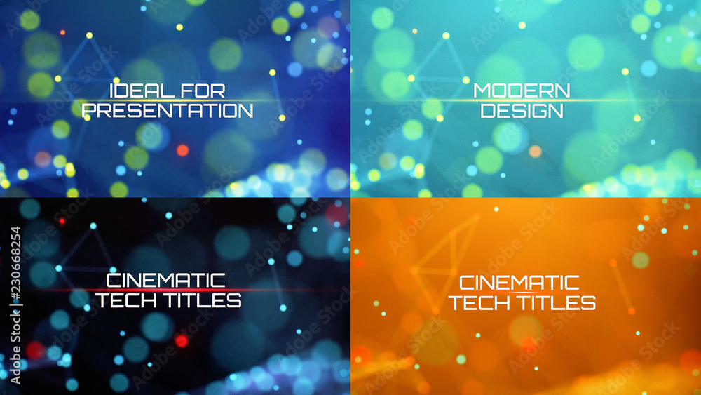 Cinematic Tech Titles Stock Template | Adobe Stock