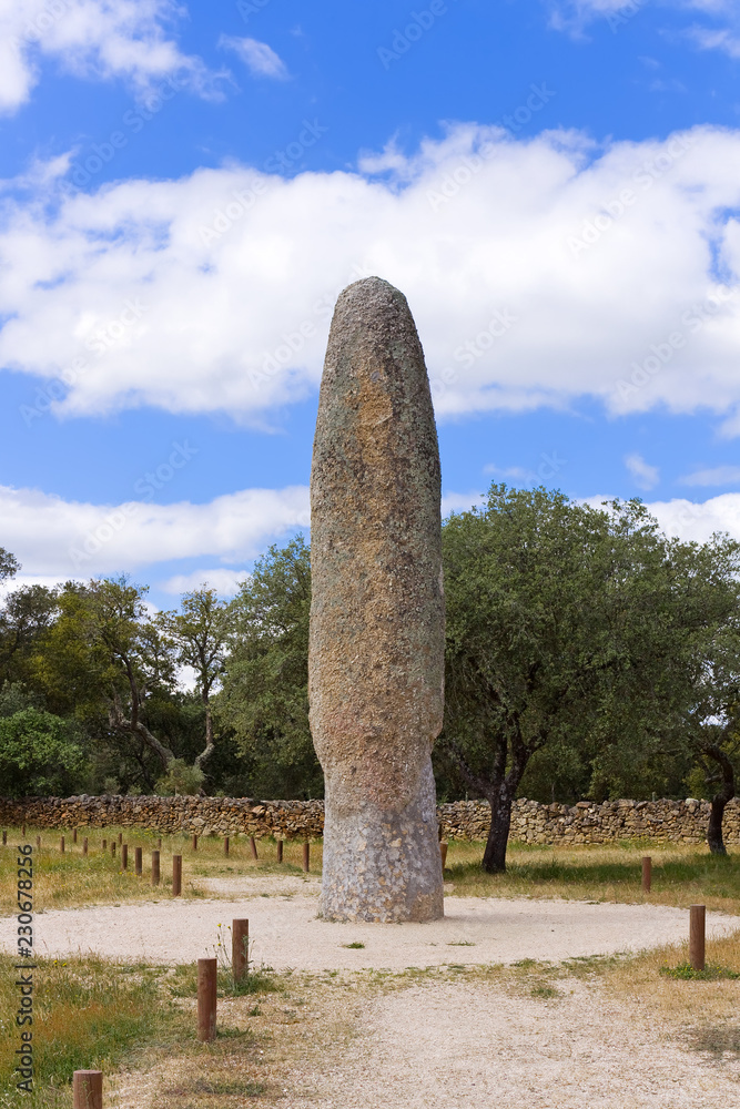 Menir da Meada Standing Stone. Largest menhir of the Iberian Peninsula ...