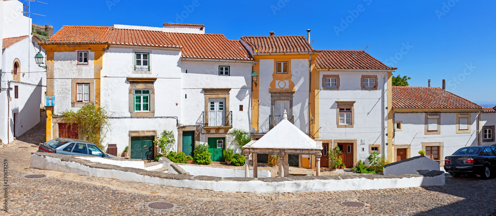 Jewish Quarter or Ghetto square with Fonte da Vila aka Village or Town ...