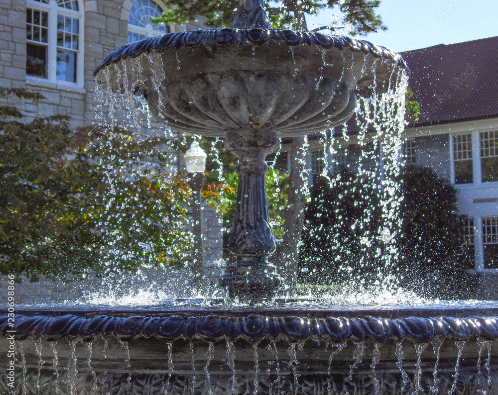 Water fountain on James Madison University Campus. Stock Photo | Adobe ...
