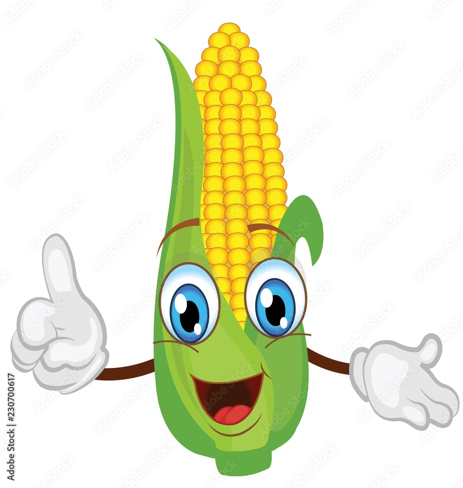 cute corn character cartoon Stock Vector | Adobe Stock