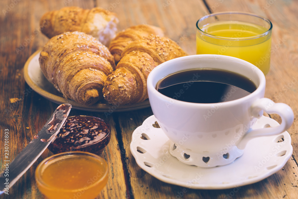 Typical French Breakfast