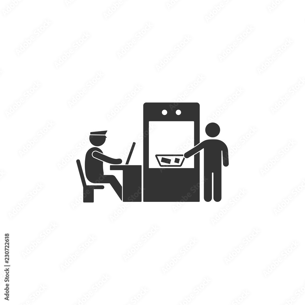 Airport Security Check Icon