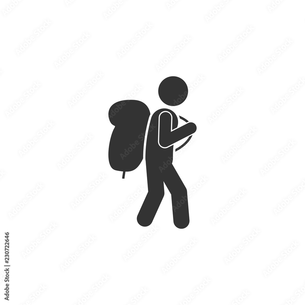 Man with backpack icon. Element of airport icon for mobile concept and ...