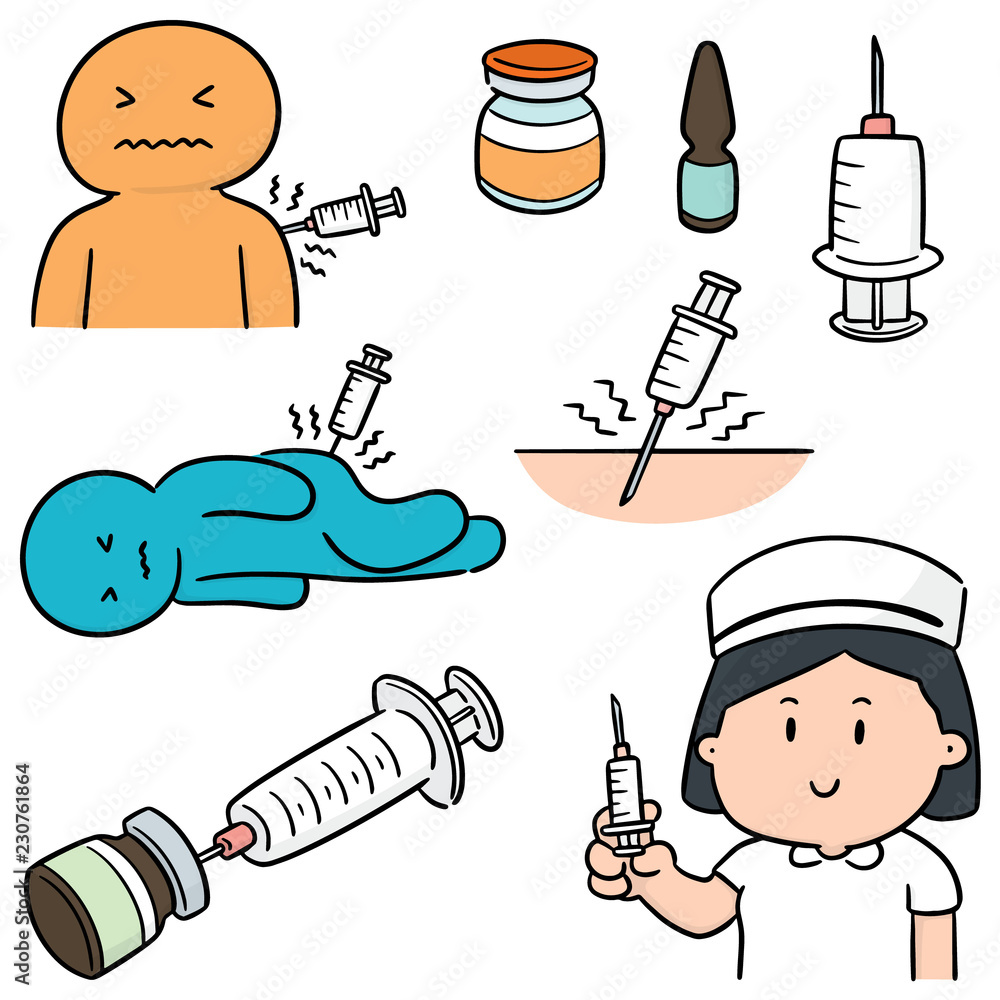 vector set of injection medicine Stock Vector | Adobe Stock