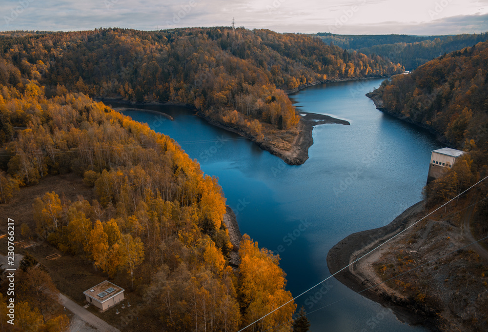 Rappbodetalsperre and Rappbode River in Harz Mountains National Park ...