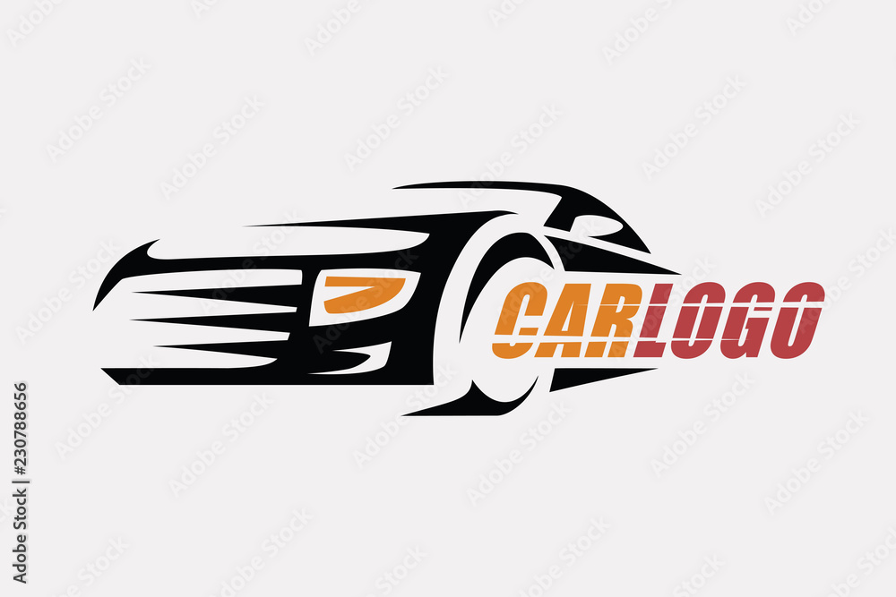 Car symbol logo template, stylized vector silhouette Stock Vector ...