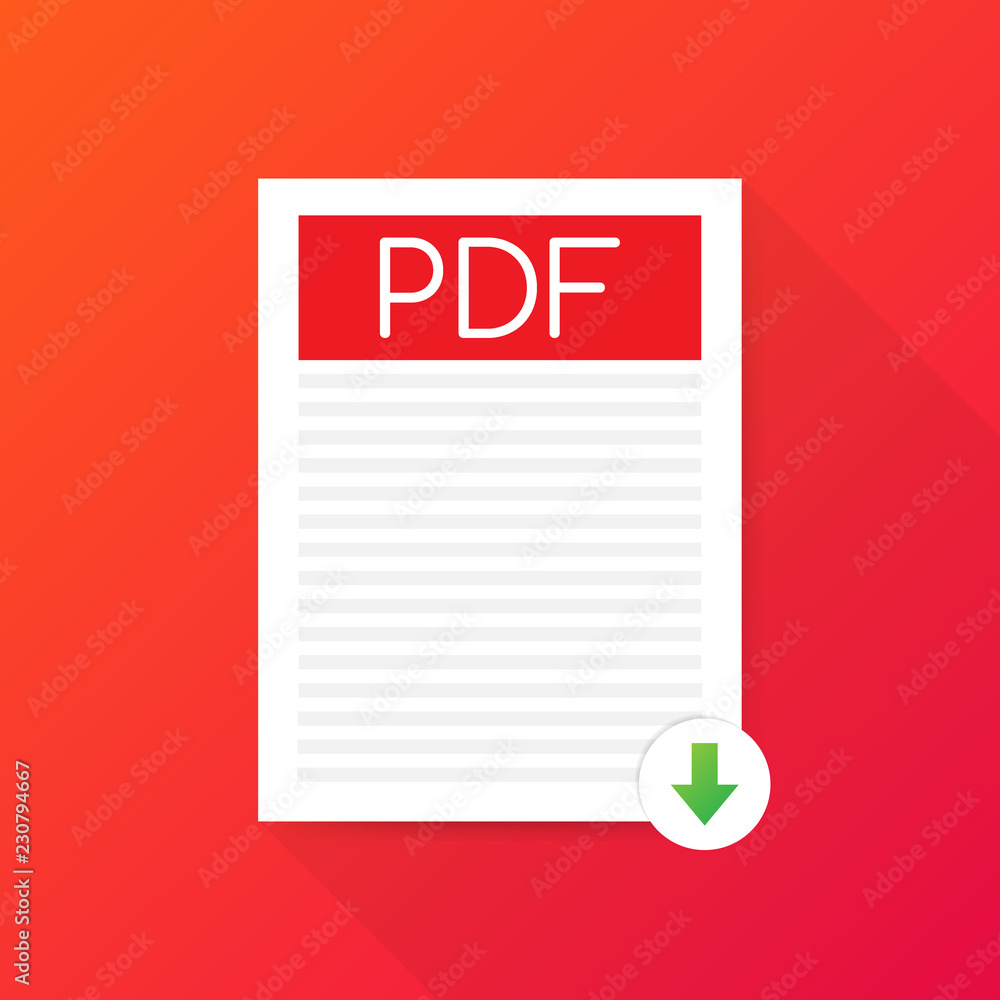 Download PDF button. Downloading document concept. File with PDF label ...