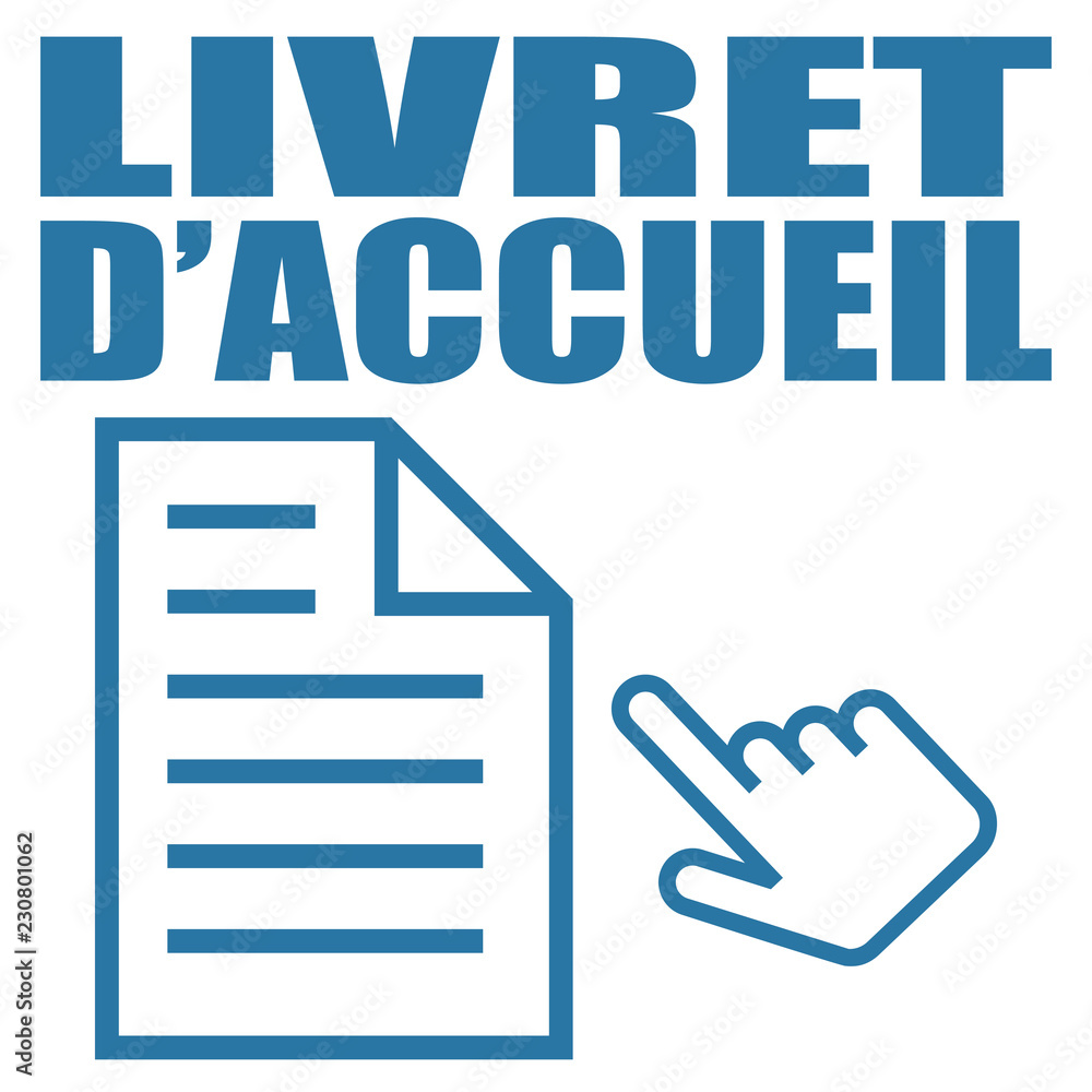 Logo livret d'accueil. Stock Vector | Adobe Stock