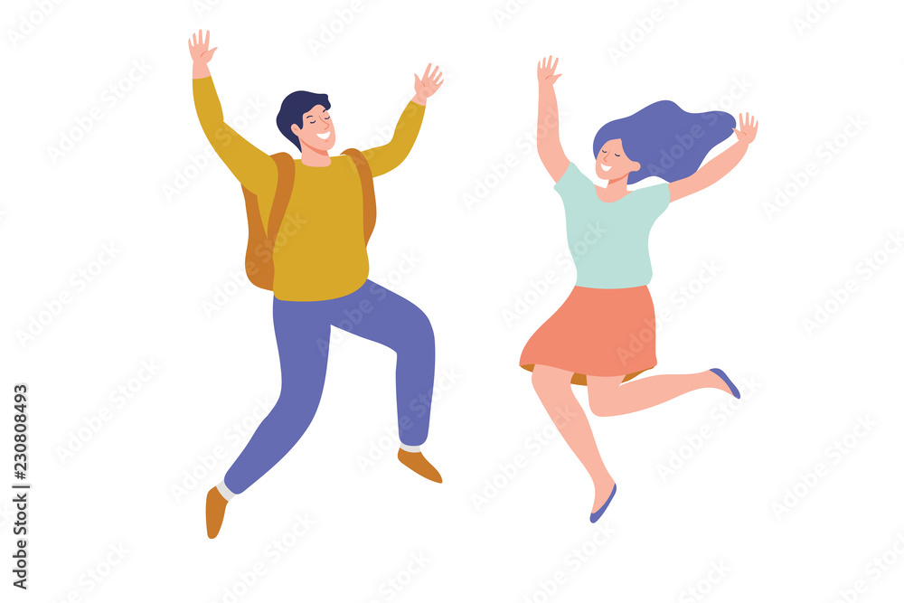 Two People Laughing Cartoon