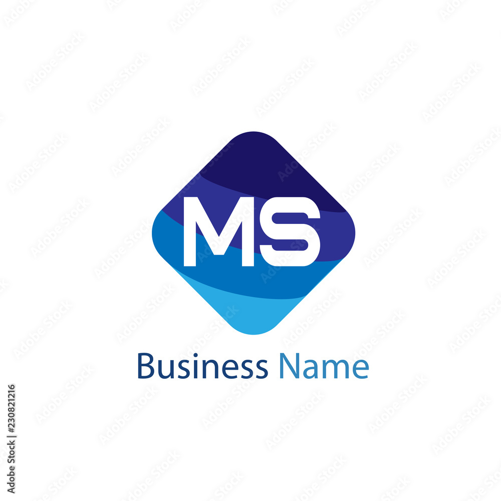 Initial Letter MS Logo Template Design Stock Vector | Adobe Stock