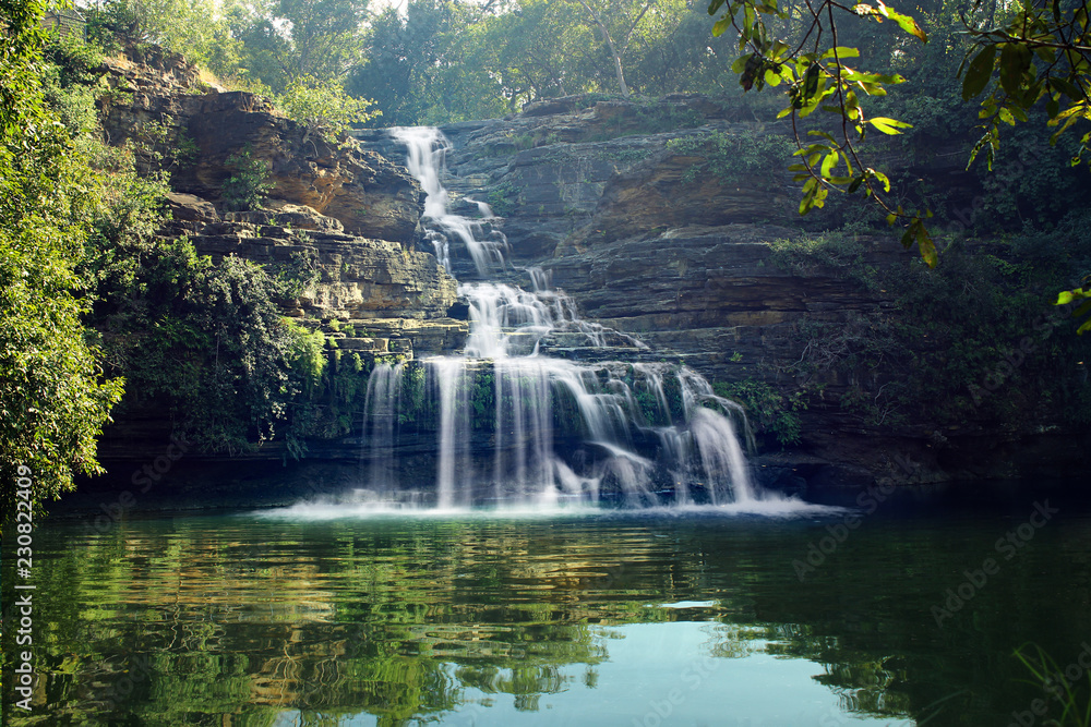 The Pandav Falls is a waterfall in the Panna district in the Indian ...