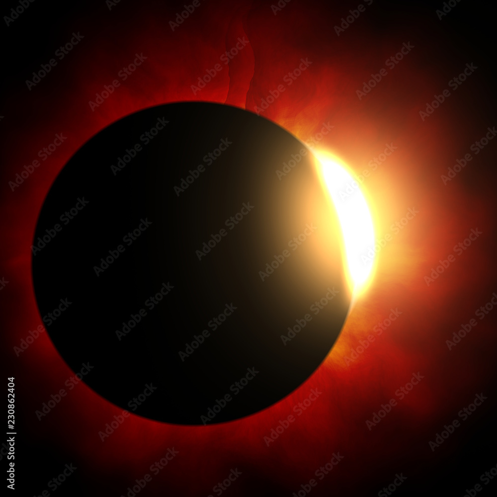 Planet Red Giant And Sun Side By Side