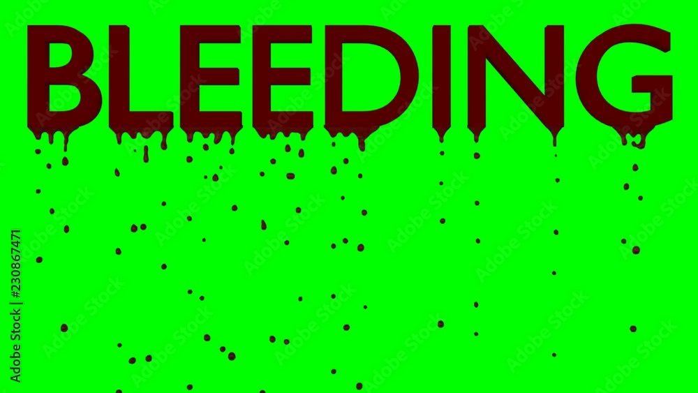 Animated blood dripping from all caps red text bleeding. Blood droplets ...