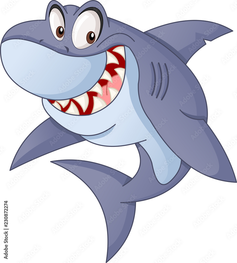 Happy Cartoon Shark