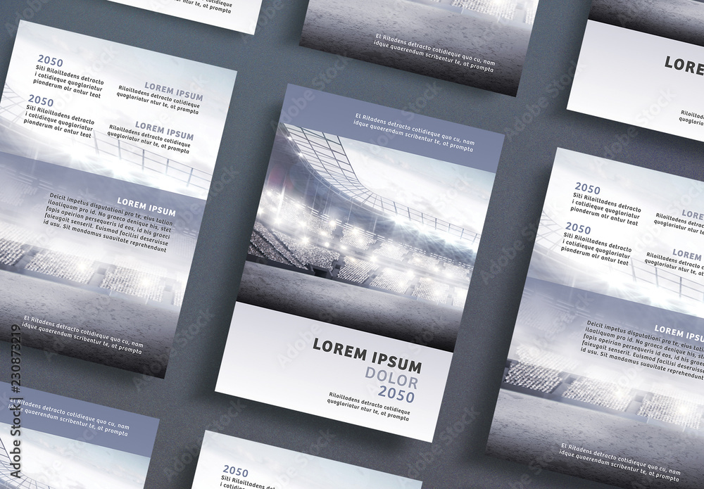 Stadium Event Flyer Layout Stock Template | Adobe Stock
