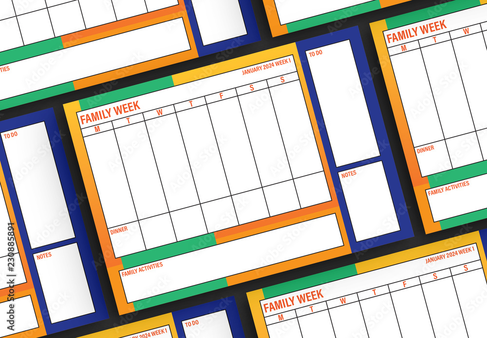 Planner Layout Stock Template | Adobe Stock