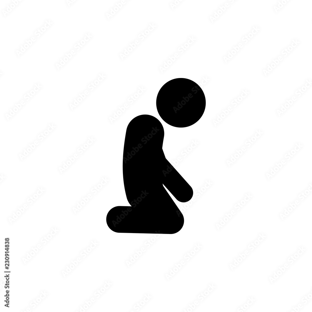 sad, child, sitting icon. Element of child icon for mobile concept and ...