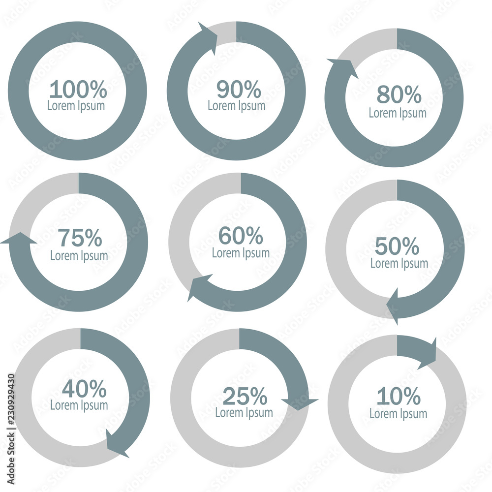 pie chart data element template Stock Vector | Adobe Stock
