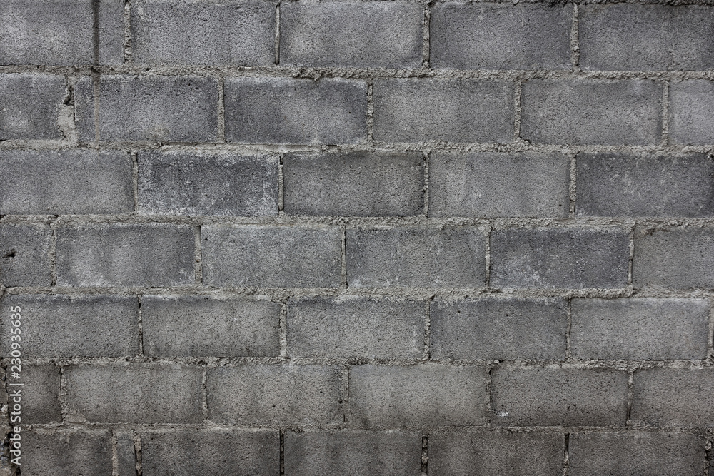 Old grey concrete block wall for background Stock Photo | Adobe Stock