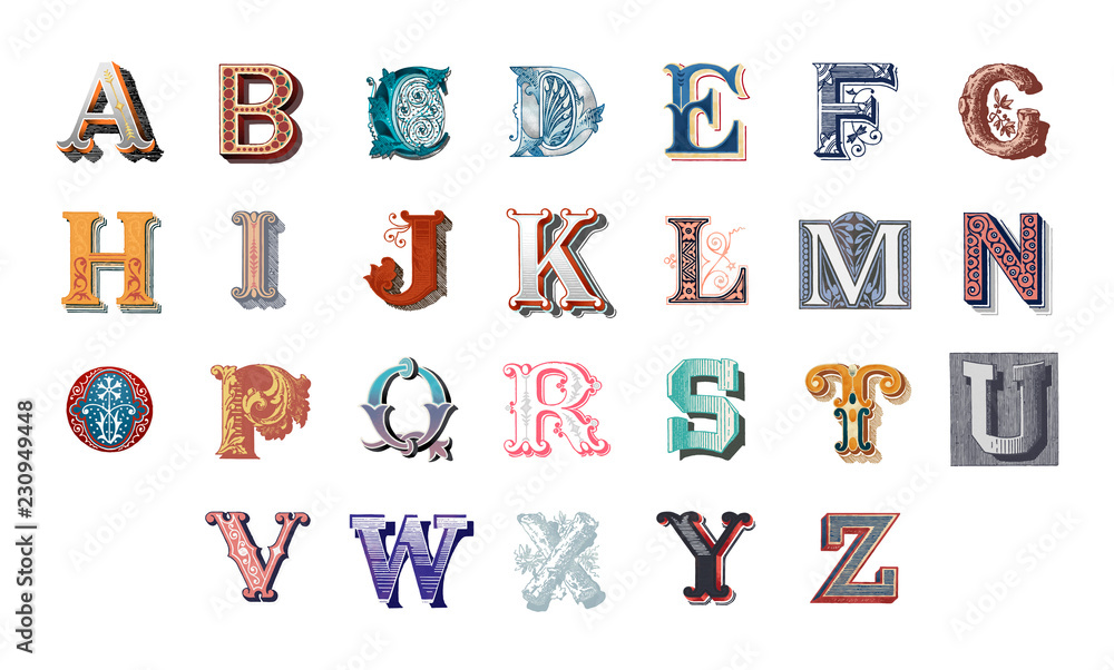 English alphabet letter a to z icon isolated Stock Vector | Adobe Stock