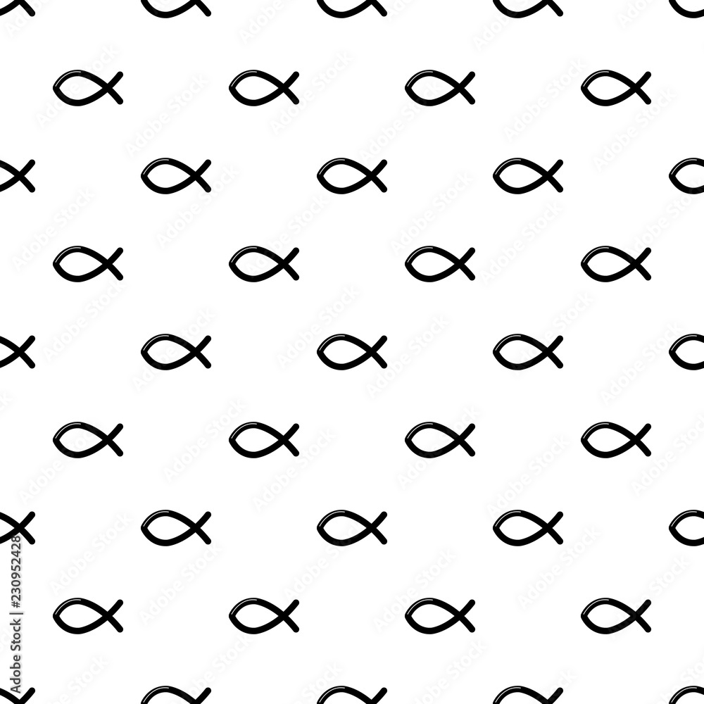 Christian fish symbol pattern vector seamless repeating for any web ...