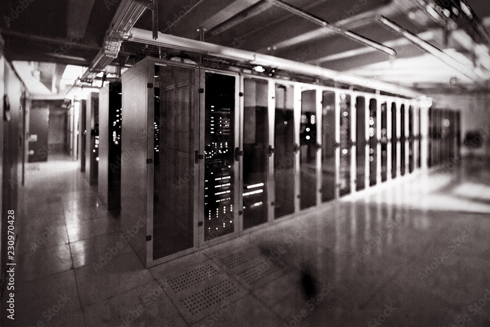 Empty server room Stock Photo | Adobe Stock