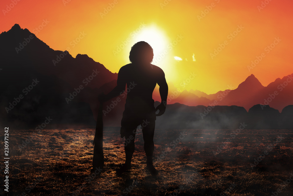 Neanderthal man Stock Illustration | Adobe Stock