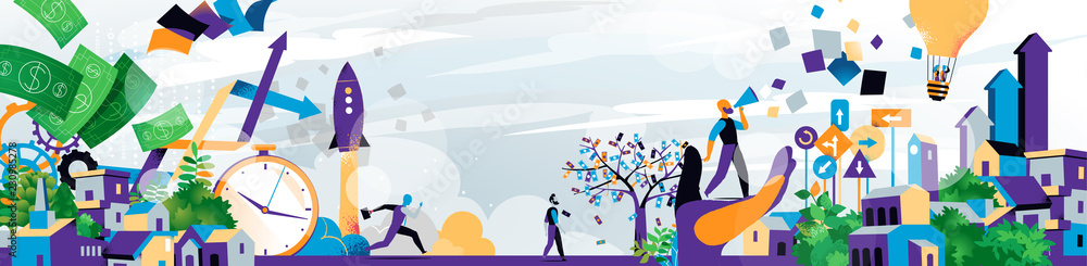 Symbols of contemporary world Stock Vector | Adobe Stock