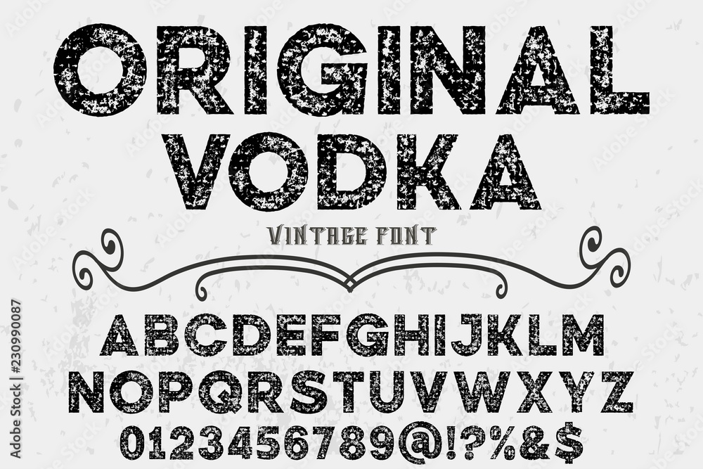 Vetor de font handcrafted typeface vector vintage named vintage cigar ...