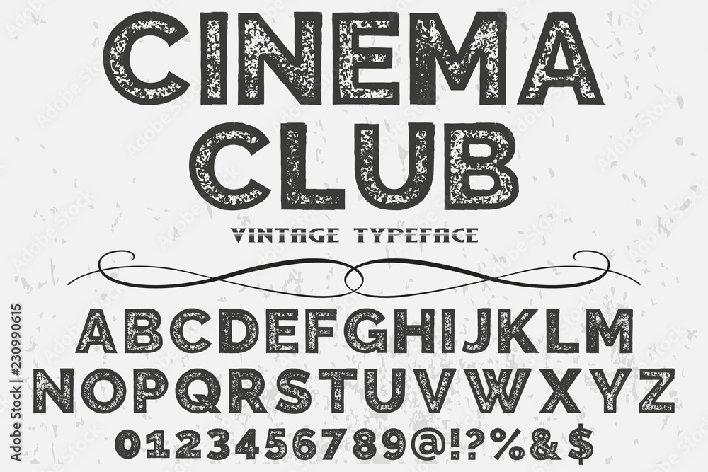 font handcrafted typeface vector vintage named vintage cigar font ...