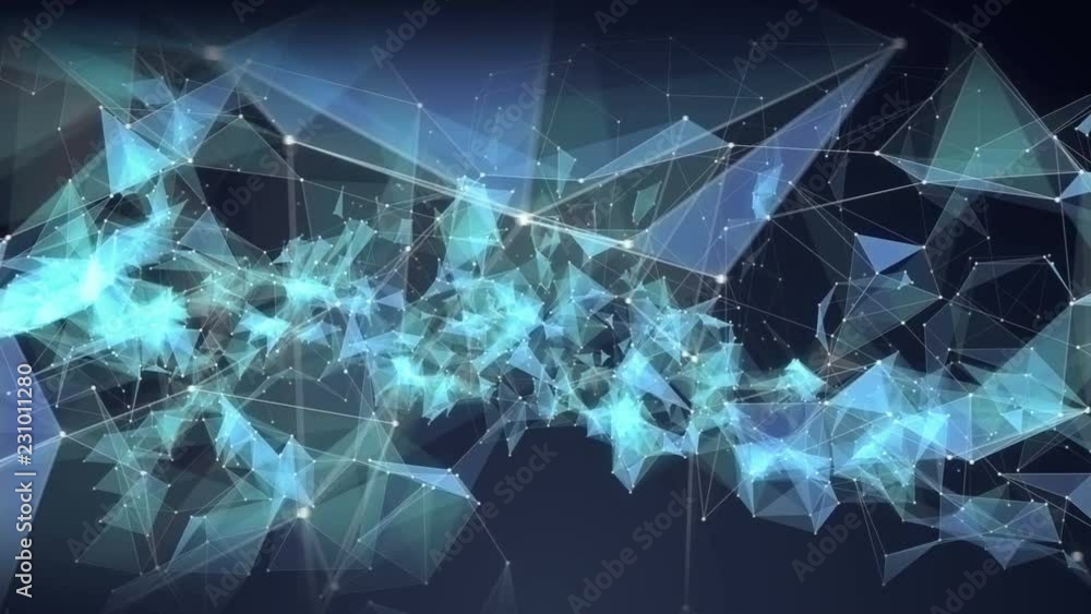 Cool abstract animated background loop with a mesh of triangles Stock ...