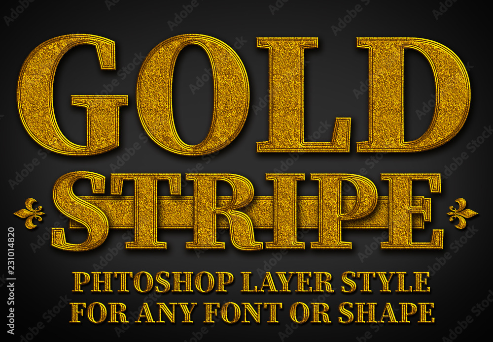 Textured Gold Text Style Stock Template | Adobe Stock