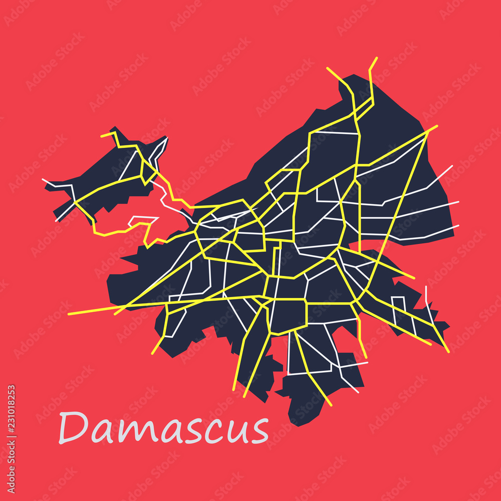 Damascus City Map